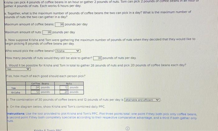 Solved Krisha can pick 4 pounds of coffee beans in an hour | Chegg.com
