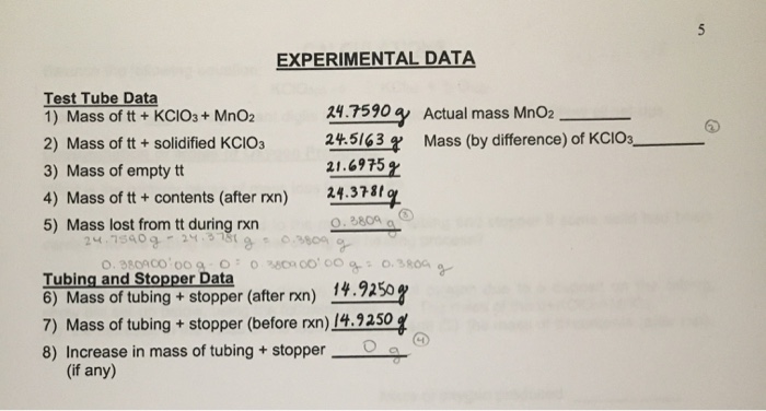 Solved what is the actual mass of MnO2 and the mass by | Chegg.com