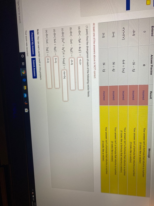 Solved Entered Answer Preview Result Message Your answer | Chegg.com