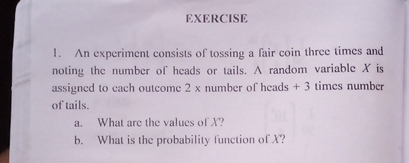 Solved EXERCISEAn experiment consists of tossing a fair coin | Chegg.com