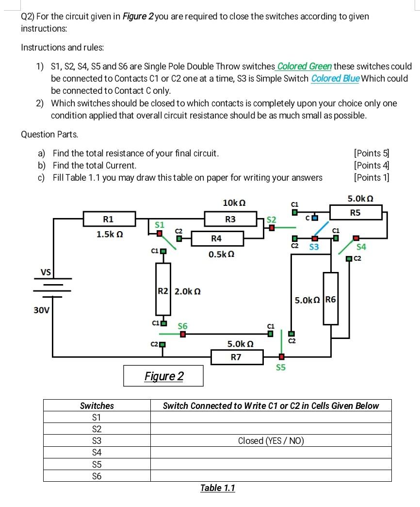 Solved Q2) For the circuit given in Figure 2 you are | Chegg.com