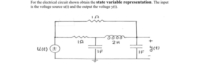 Solved For the electrical circuit shown obtain the state | Chegg.com