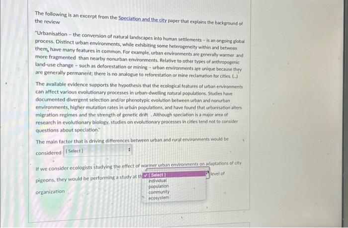 Solved Match the statements in this excerpt with the level | Chegg.com