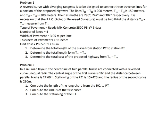 [Solved]: Problem 1 A revered curve with diverging tangents