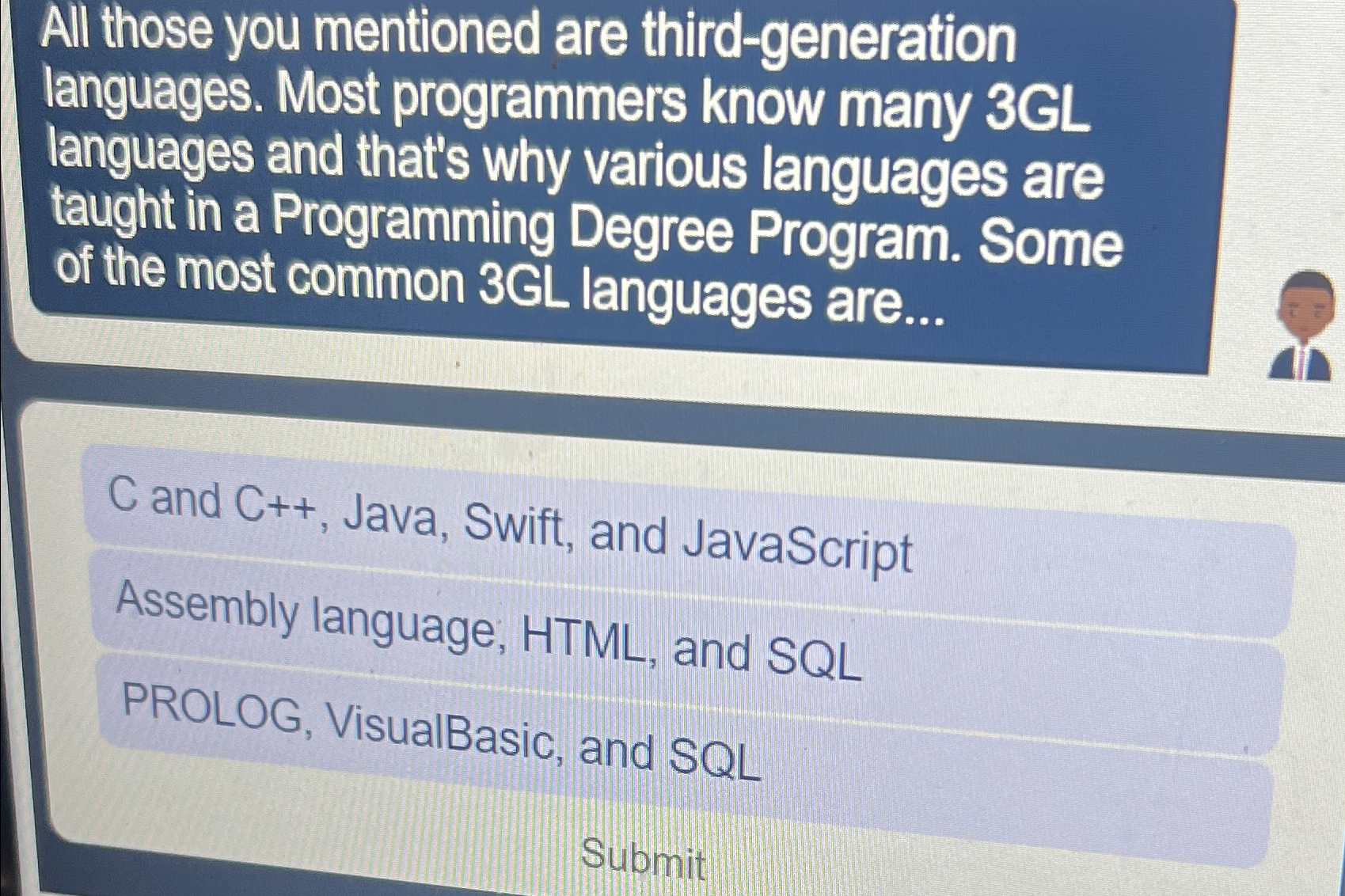 Solved All those you mentioned are third-generation | Chegg.com