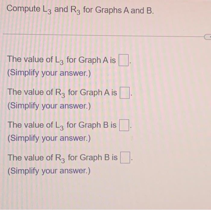 Solved the value of L3 for graph A isThe value of R3 for | Chegg.com
