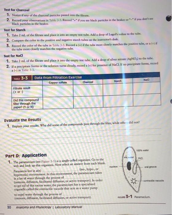 Solved Test for Charcoal 1. Notice if any of the charcoal | Chegg.com