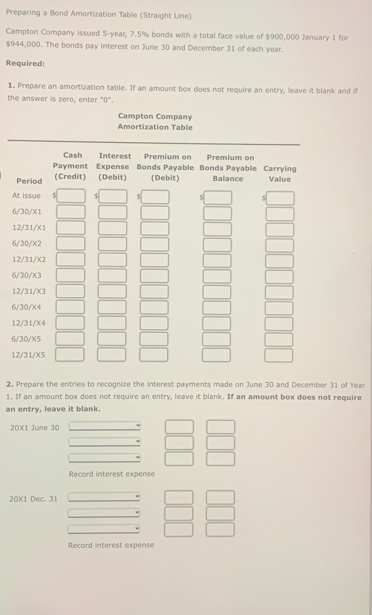 Solved Preparing a Bond Amortization Table (Straight | Chegg.com