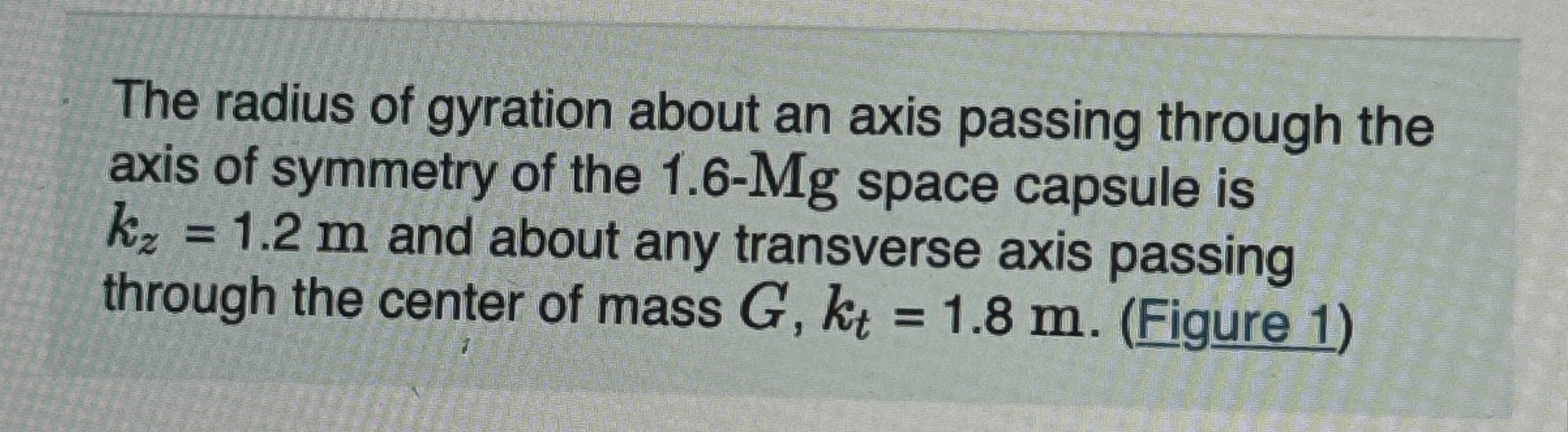 Solved The radius of gyration about an axis passing through | Chegg.com