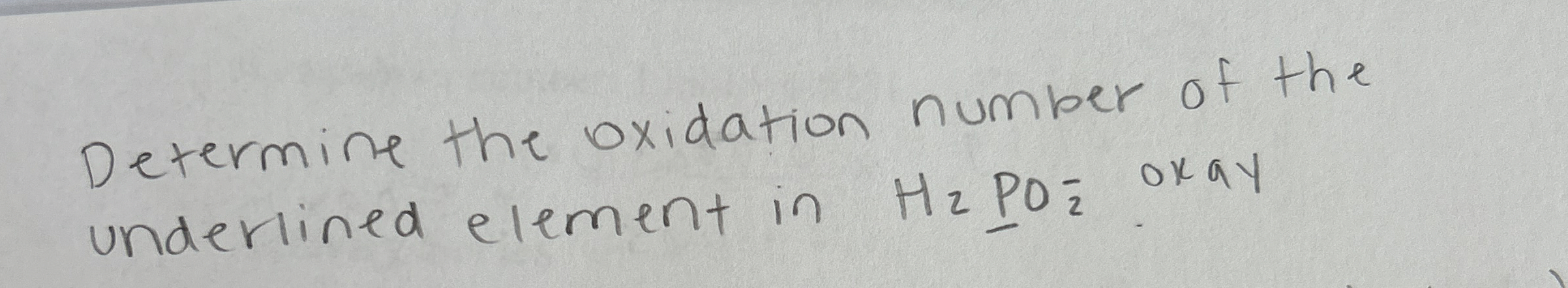 Solved Determine the oxidation number of theunderlined | Chegg.com