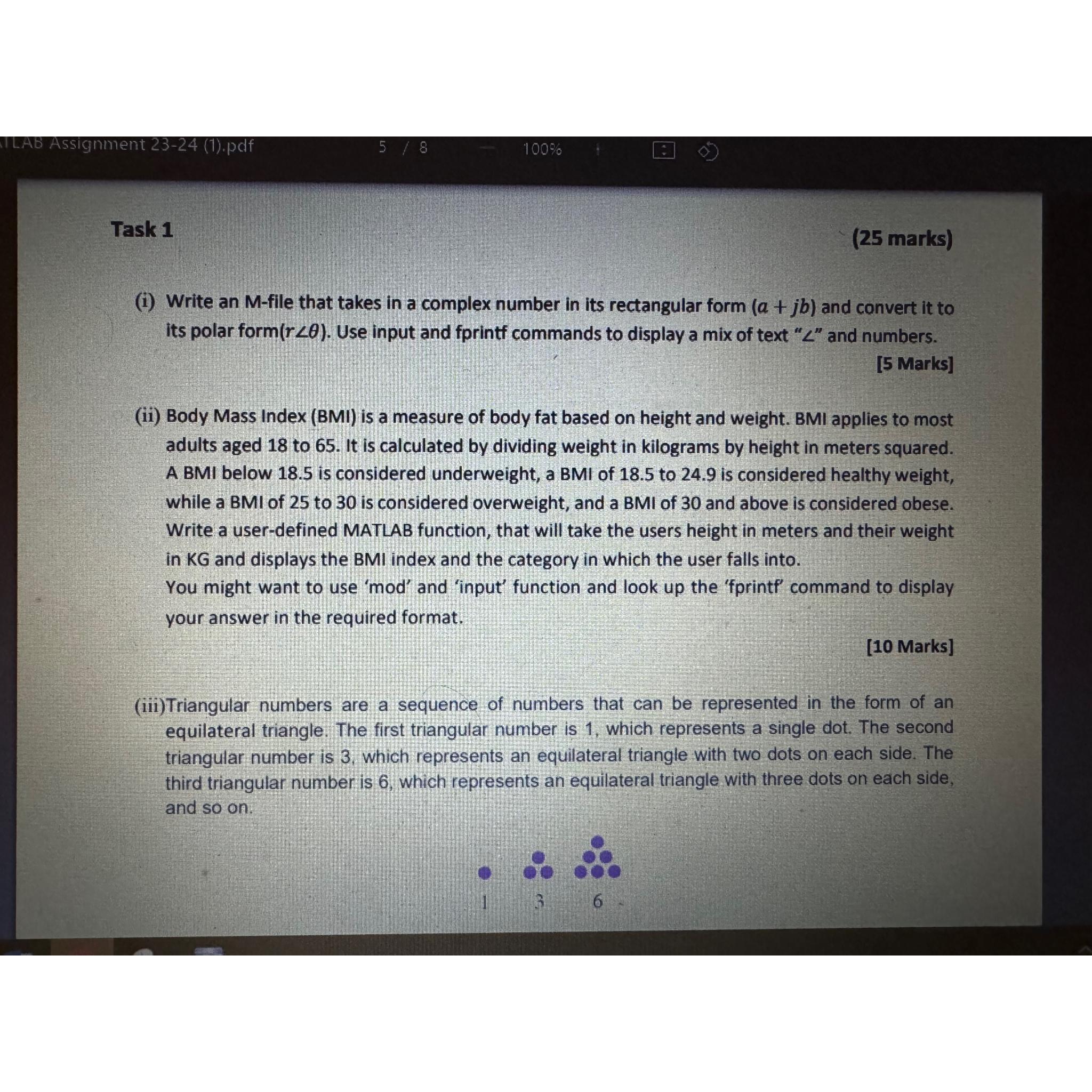 Solved Task 1(25 marks)(i) Write an M-file that takes in a | Chegg.com Solved Task 1(25 marks)(i) Write an M-file that takes in a | Chegg.com