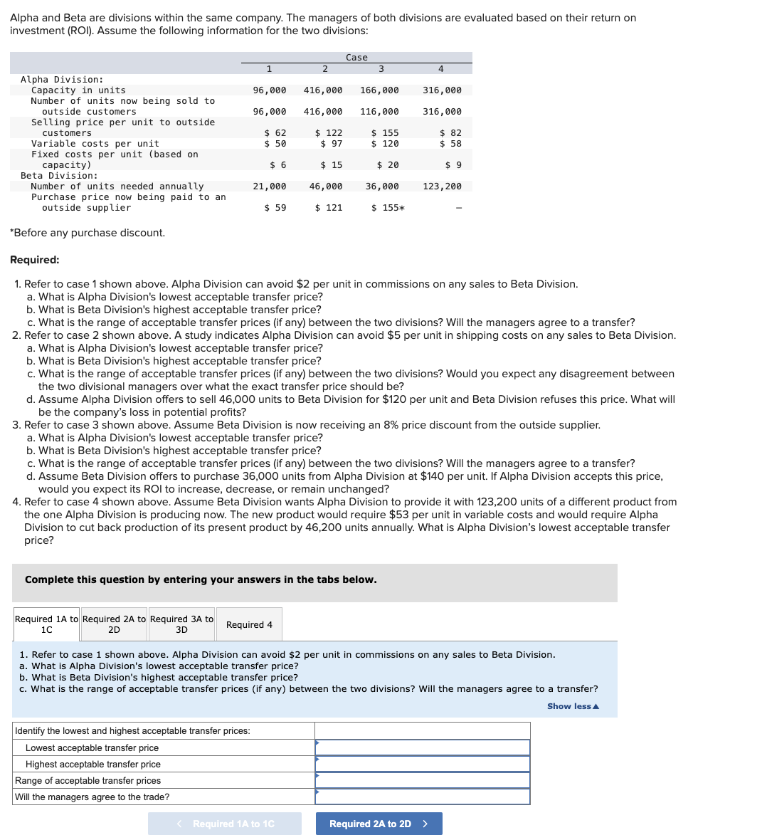 Solved Refer to case 2 ﻿shown above. A study indicates Alpha | Chegg.com