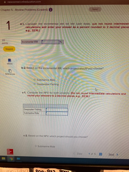 Solved newconnect.mheducation.com ter 5 - Review Problems | Chegg.com
