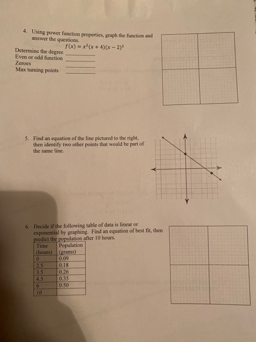 Solved 4. Using power function properties, graph the | Chegg.com