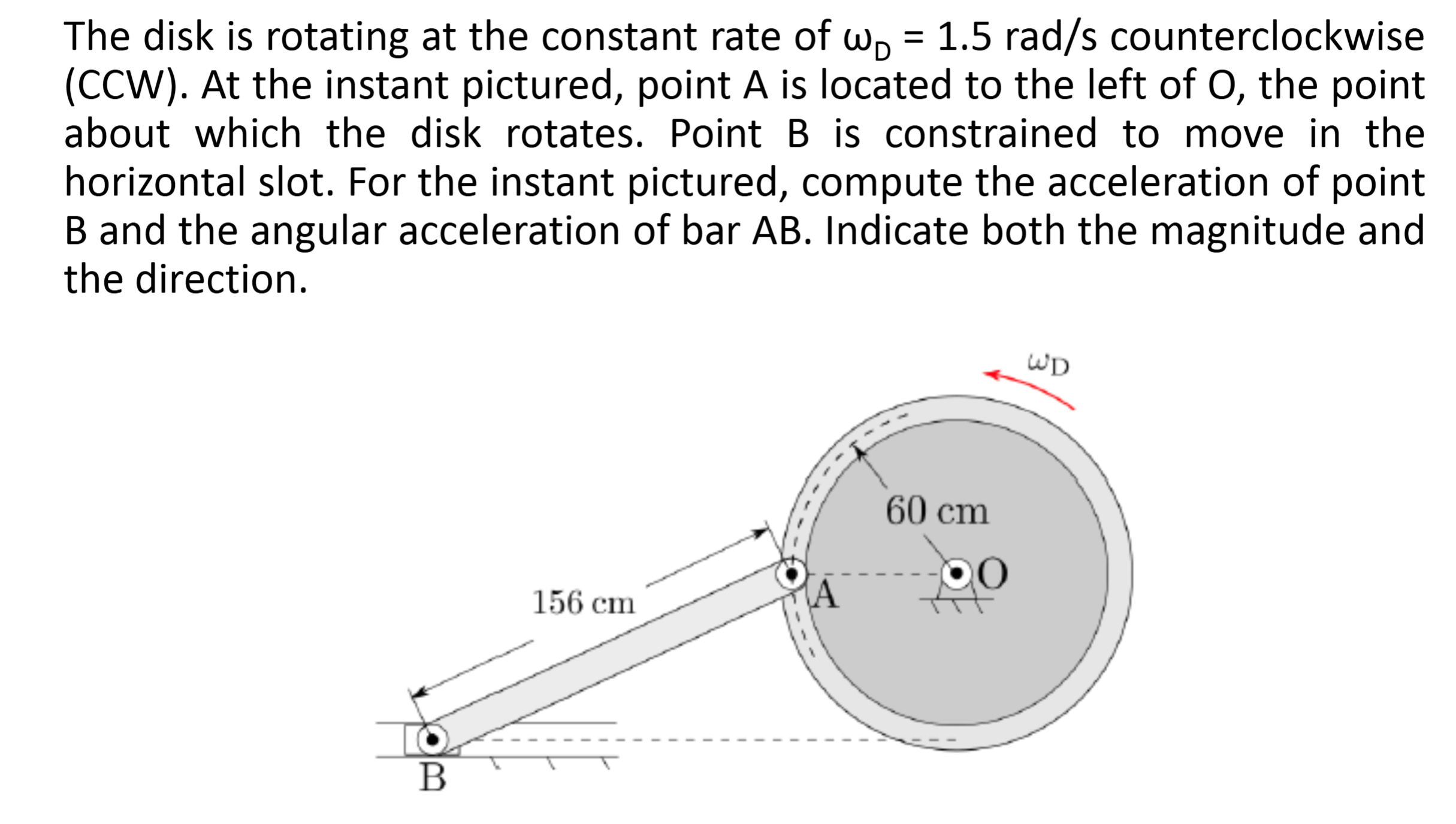 The disk is rotating at the constant rate of | Chegg.com