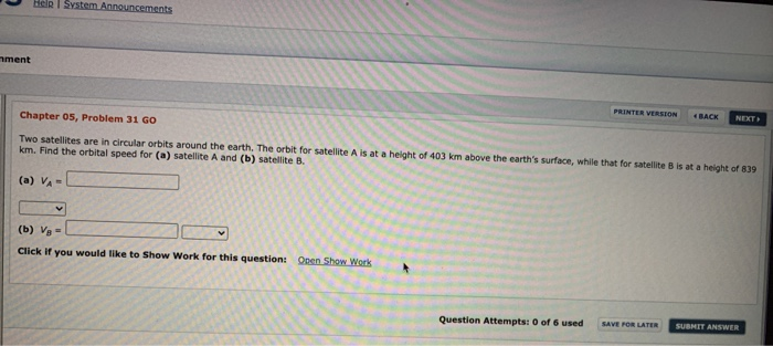 Solved Help System Announcements mment PRINTER VERSION « | Chegg.com