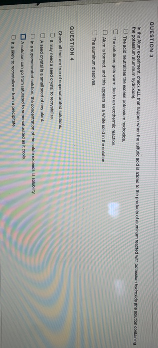 Solved QUESTION 3 In the Alum experiment, check ALL that | Chegg.com