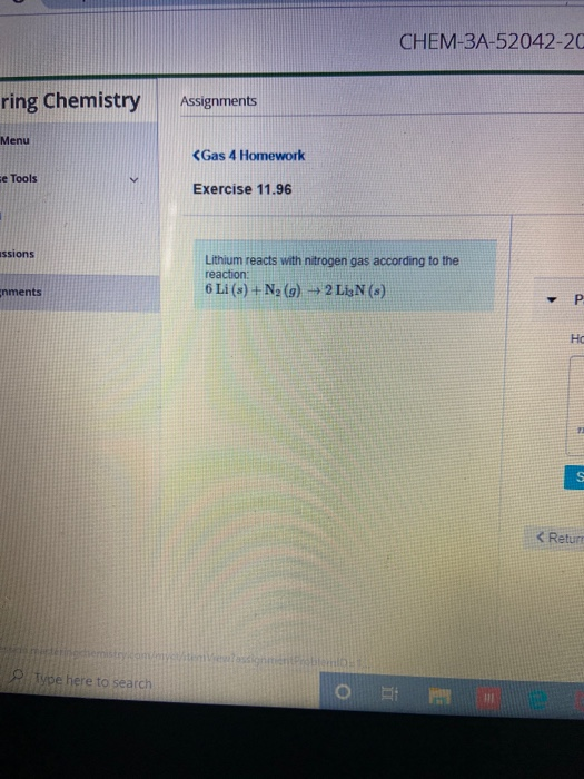 Solved CHEM-3A-52042-24 ring Chemistry Assignments Menu | Chegg.com