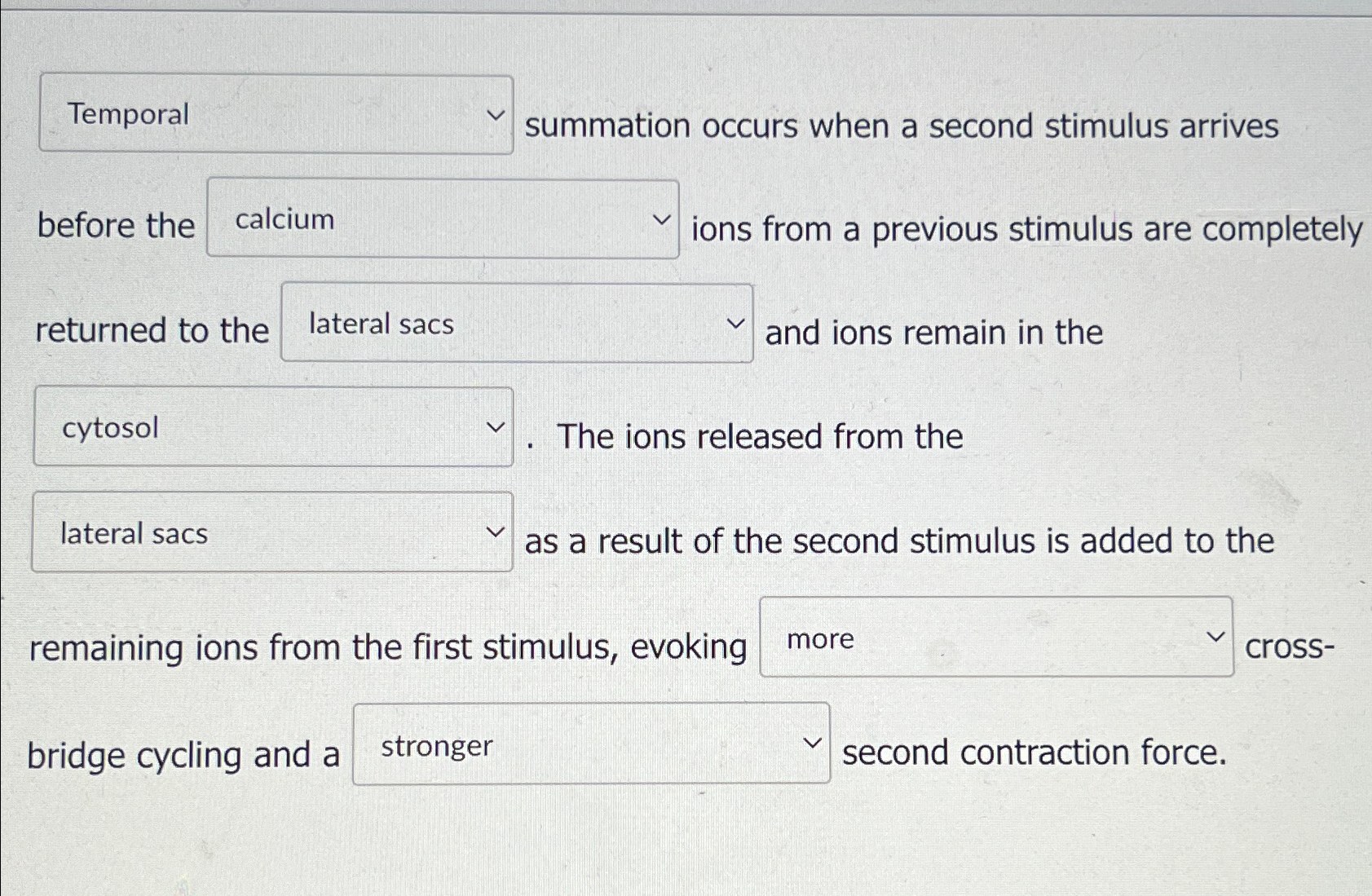 Solved summation occurs when a second stimulus arrives | Chegg.com
