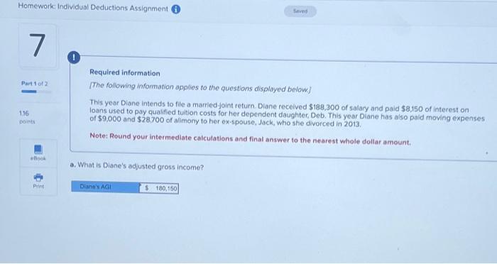 Solved Homework: Individual Deductions Assignment 7 Part 1 | Chegg.com