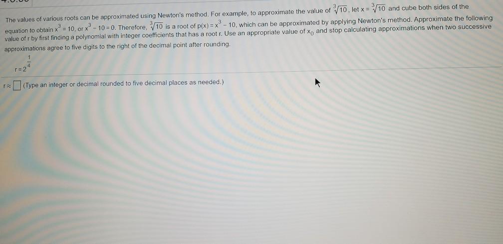Solved The values of various roots can be approximated using | Chegg.com Solved The values of various roots can be approximated using | Chegg.com