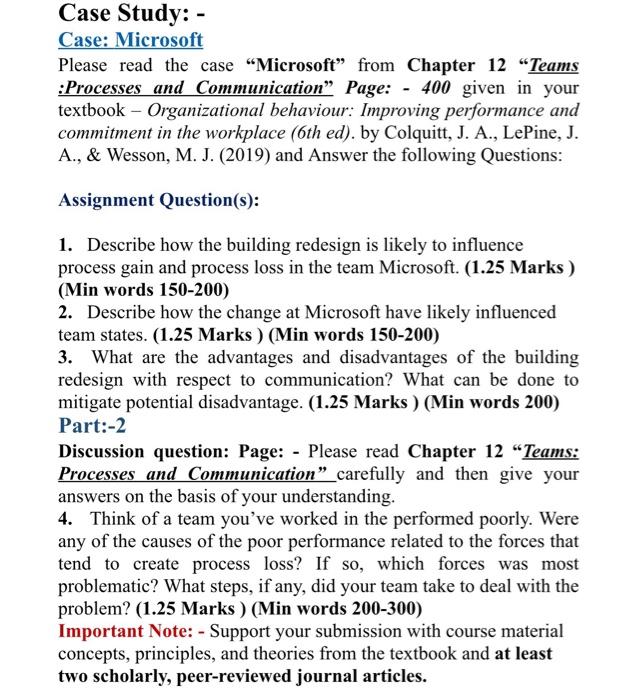 Solved Case Study: - Case: Microsoft Please read the case | Chegg.com