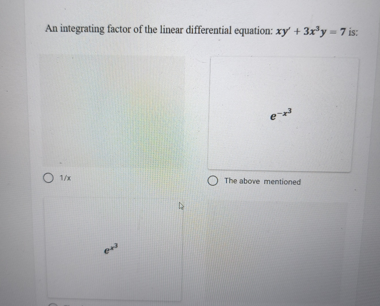 Solved An integrating factor of the linear differential | Chegg.com
