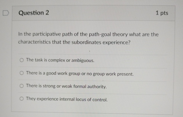 Solved Question 21 ﻿ptsIn the participative path of the | Chegg.com