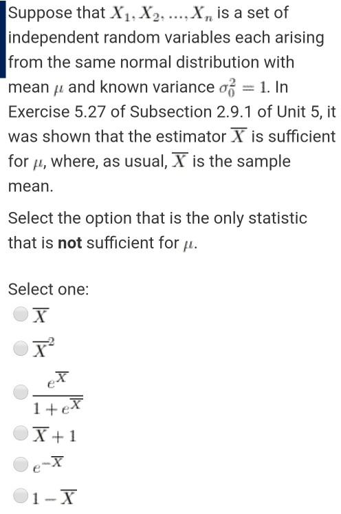 Solved Suppose that X1, X2, ..., X, is a set of independent | Chegg.com