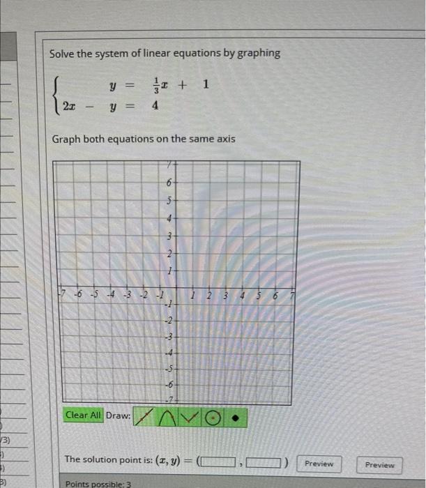 Solved Solve the system of linear equations by graphing | Chegg.com