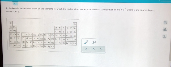Solved In the Periodic Table below, shade all the elements | Chegg.com