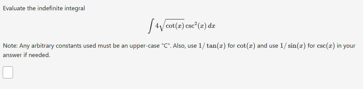 Solved Evaluate the indefinite | Chegg.com