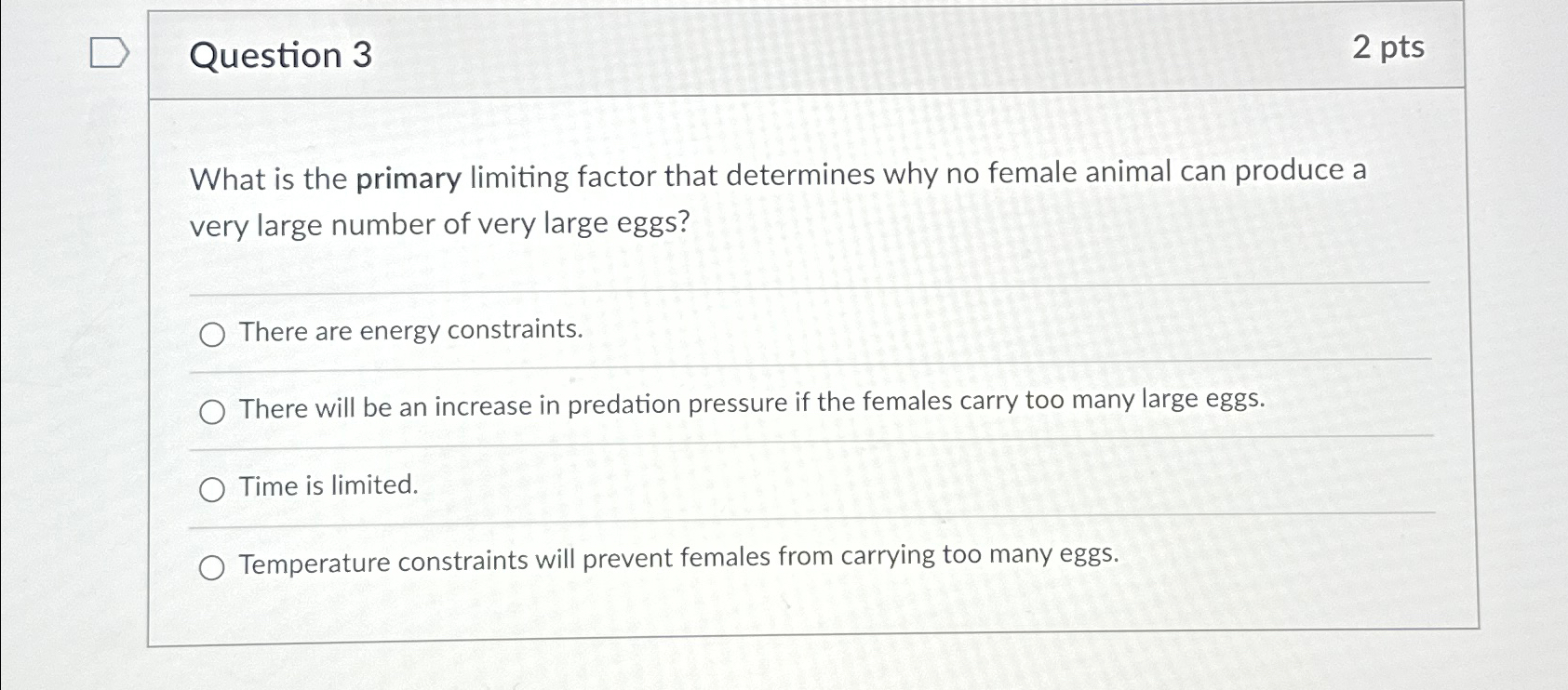 Solved Question 32 ﻿ptsWhat is the primary limiting factor | Chegg.com