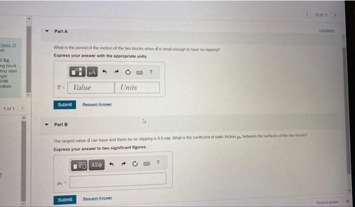 Solved Consider the system of two blocks and a spiring shown | Chegg.com