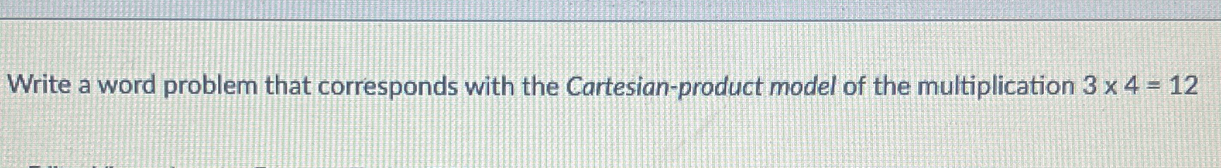 Solved Write a word problem that corresponds with the | Chegg.com