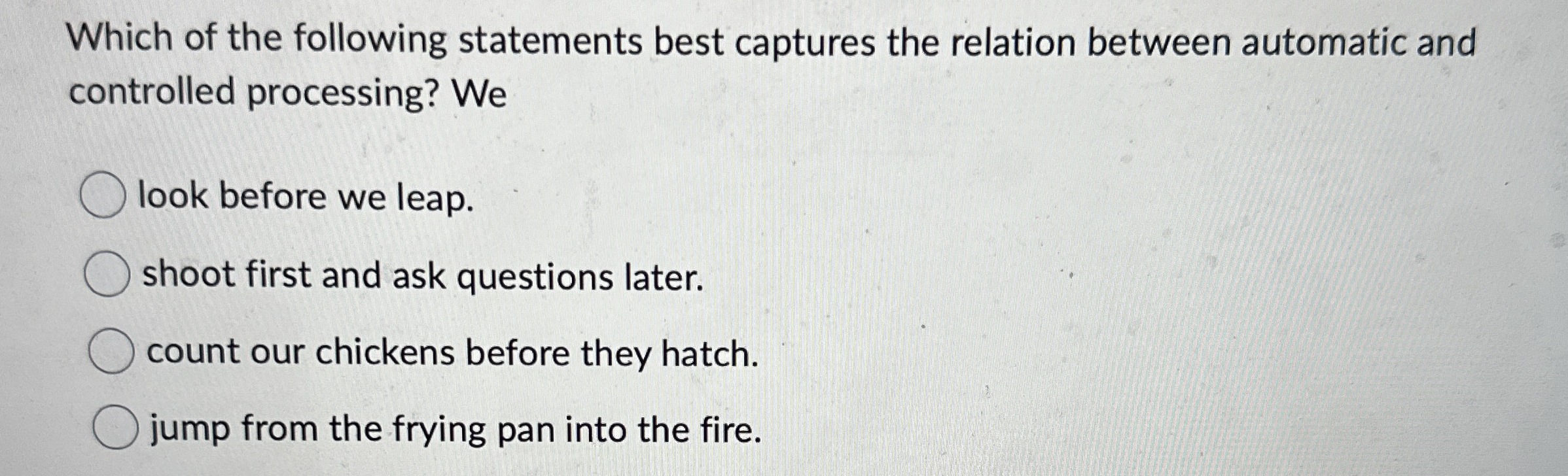 Solved Which of the following statements best captures the | Chegg.com