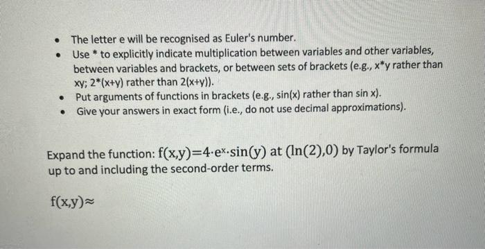 Solved - The letter e will be recognised as Euler's number. | Chegg.com