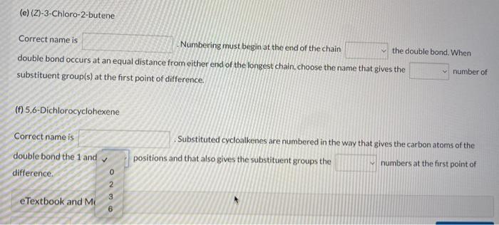 Each of the following names is incorrect. Give the | Chegg.com