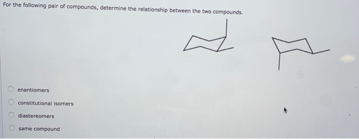 Solved Determine the relationship between the two compounds: | Chegg.com