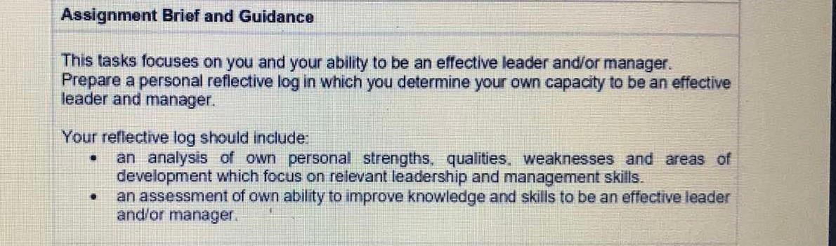 Solved Assignment Brief and Guidance This tasks focuses on | Chegg.com