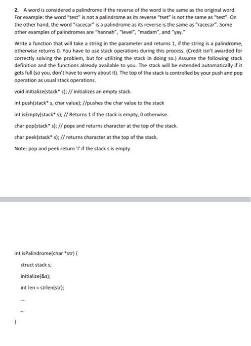 Solved In C, write a function that will take a string in the | Chegg.com
