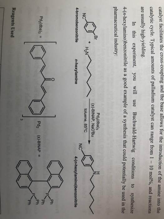 Solved catalyst facilitates the cross-coupling and the base | Chegg.com