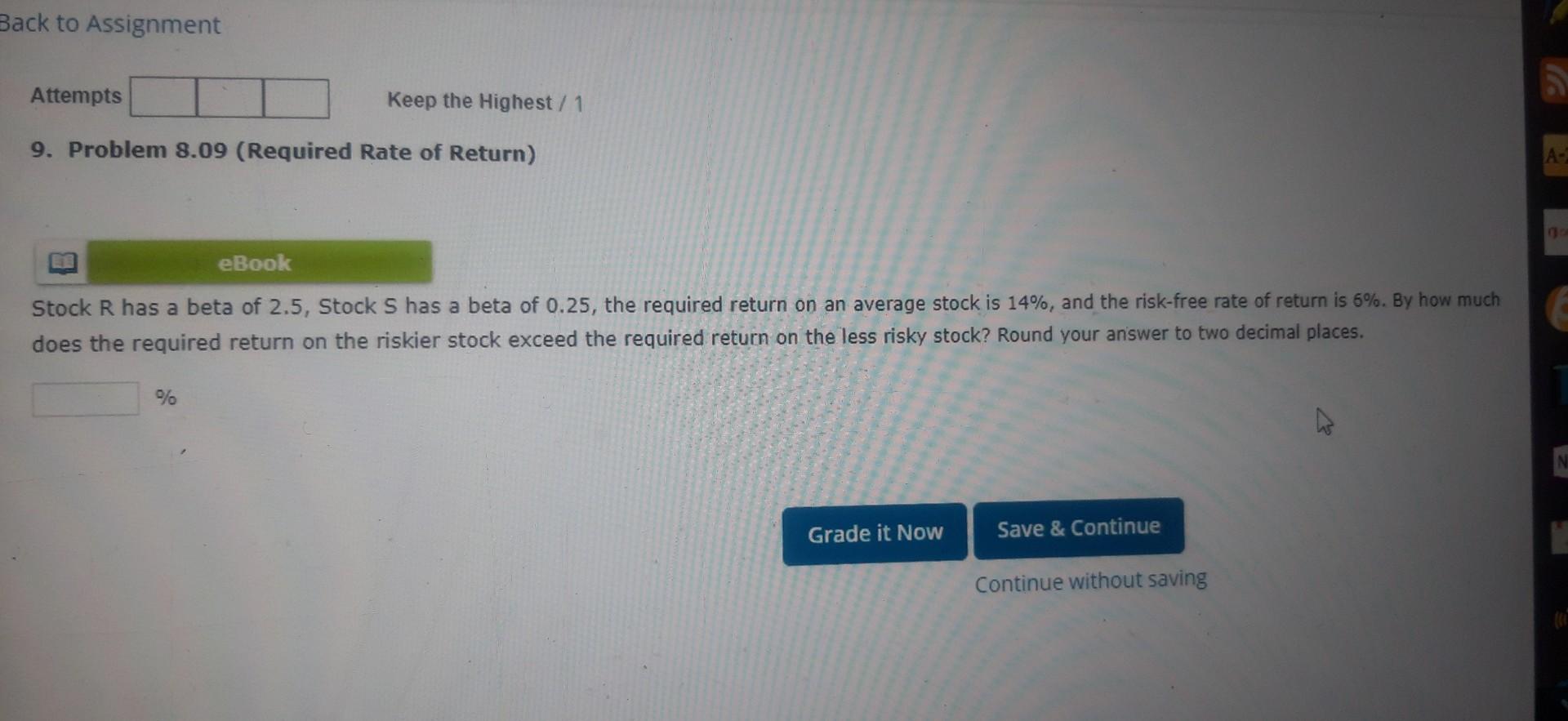 Solved 9. Problem 8.09 (Required Rate of Return) Stock R has | Chegg.com
