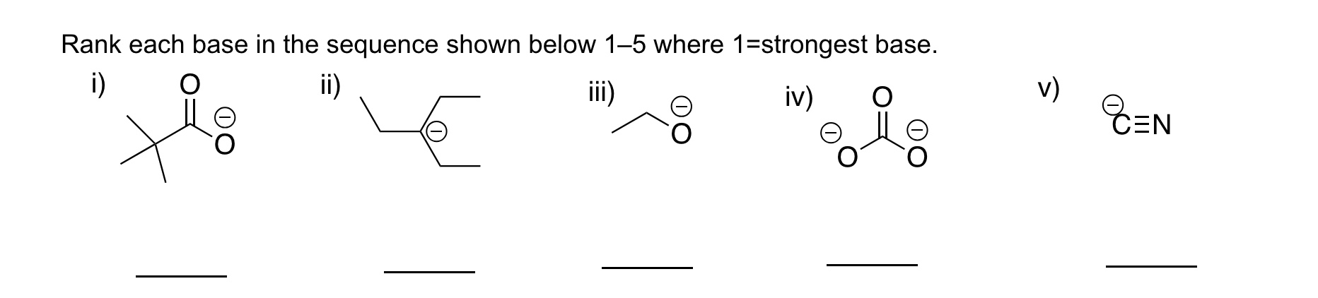 Solved Rank each base in the sequence shown below 1-5 ﻿where | Chegg.com
