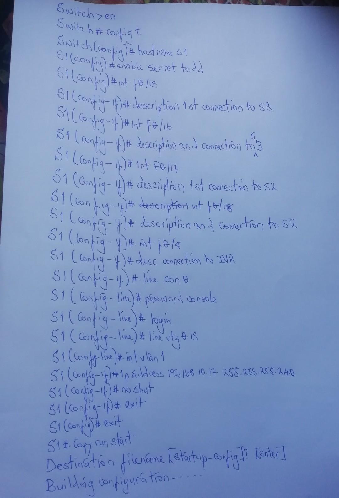 Solved Switch config t Switch(config)#hostname SI | Chegg.com