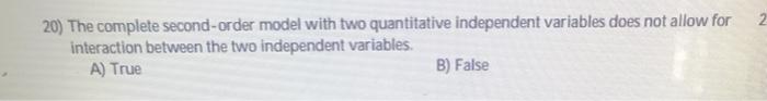 Solved 2 20) The complete second-order model with two | Chegg.com