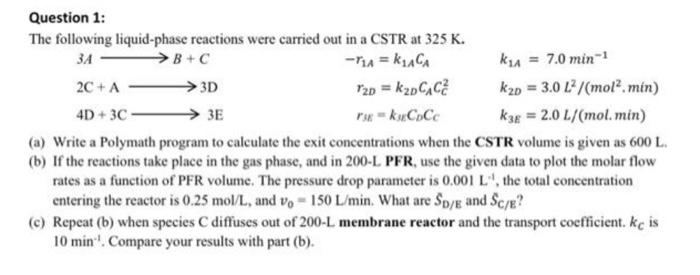 Solved solve by matlab or polymath only i dont want | Chegg.com