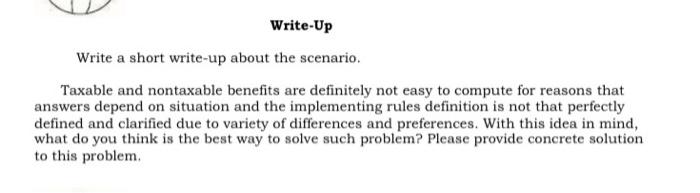 Solved Write-Up Write a short write-up about the scenario. | Chegg.com