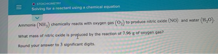 Solved O STOICHIOMETRY Solving for a reactant using a | Chegg.com