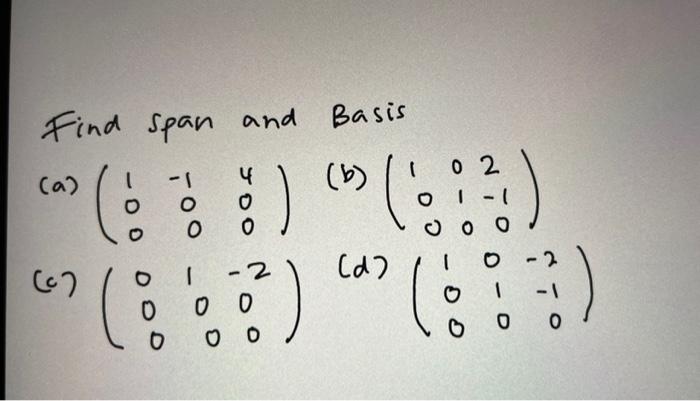 Solved can you provide step by step on how to find span and | Chegg.com